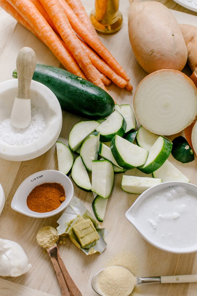 Coconut Chicken Cauliflower Soup - Monika Hibbs